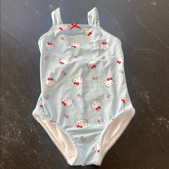 Zara | Swim | Hello Kitty One Piece Swimwear Blue And Red | Poshmark